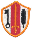 army named commands acu and color shoulder sleeve insignia