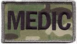 MultiCam Medic placard with velcro